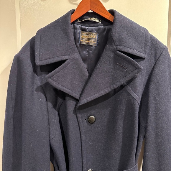 Pendleton | Jackets & Coats | Vintage Pendleton Wool Trench Coat Men Belted Overcoat Button ...